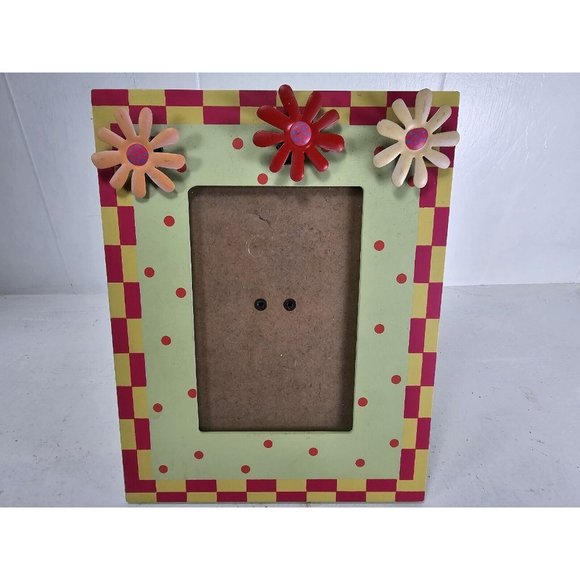 Debbie Mumm | Accents | Debbie Mumm Floral Frame 3d Green Pink 9x7 Inch ...